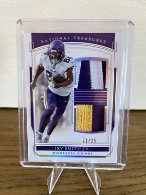 Irv Smith Jr 2019 National Treasures Tri Color Patch /25 | eBay