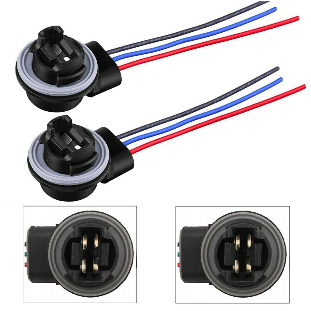 4Pcs Universal Pigtail Wire Female Socket 3157 S Harness Front Turn ...