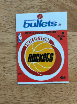DCC: 1976 Fleer NBA Basketball Team Stickers Rockets / Bullets (Red) NM ...