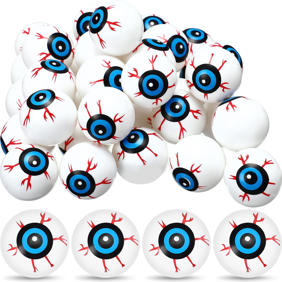 36 Pieces Halloween Plastic Bouncing Eyeballs - Fake Hollow Eye Balls ...