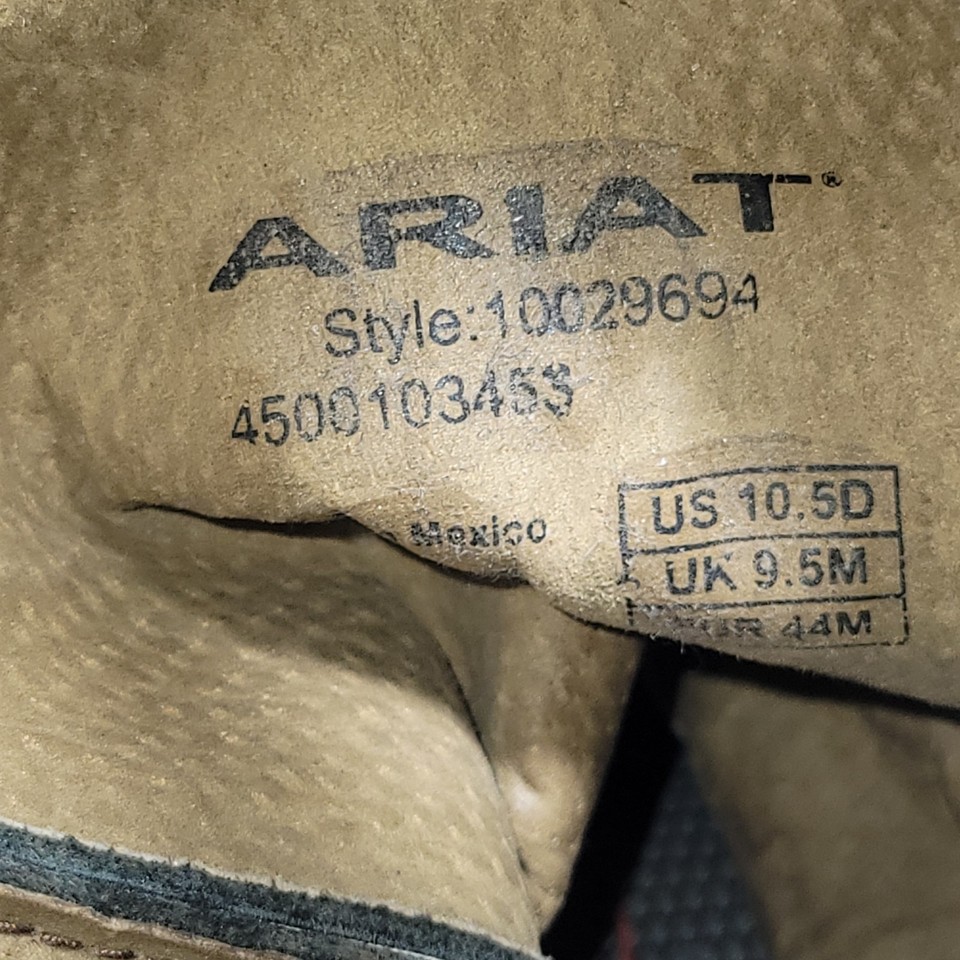 Ariat® Men's Dusted Wheat & Navy Real Deal Boot 10029694. sz 10.5 D | eBay
