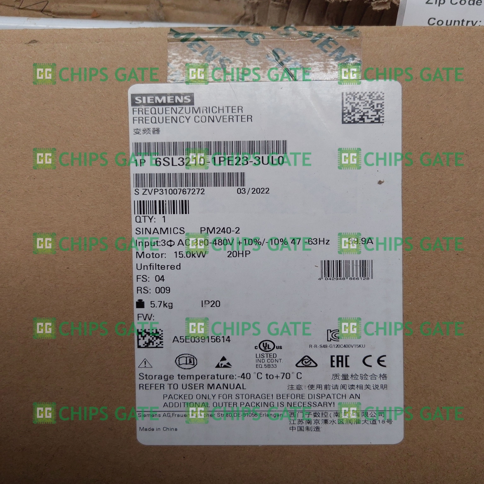 1PCS NEW Siemens 6SL3210-1PE23-3UL0 | eBay