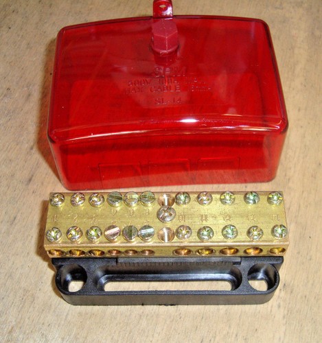 14 Hole ACTIVE Link Red Cover Numbered Terminal Block 100A 500V Max | eBay