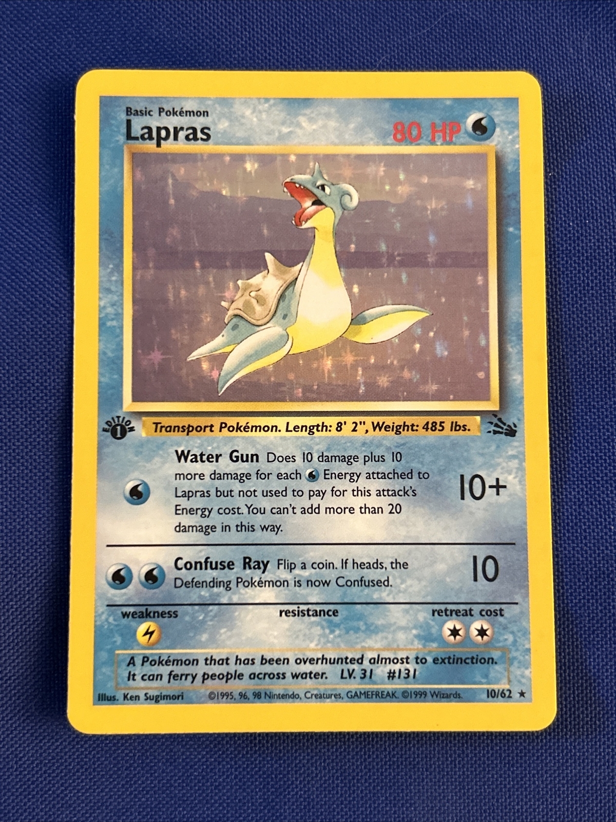 Pokemon TCG Card 1st Edition holo-foil Lapras 10/62 NM | eBay