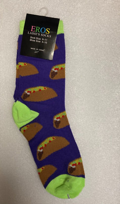 New Ladies Taco Tuesday Funky Socks Sock Size 9-11 Shoe Size 4-10 | eBay