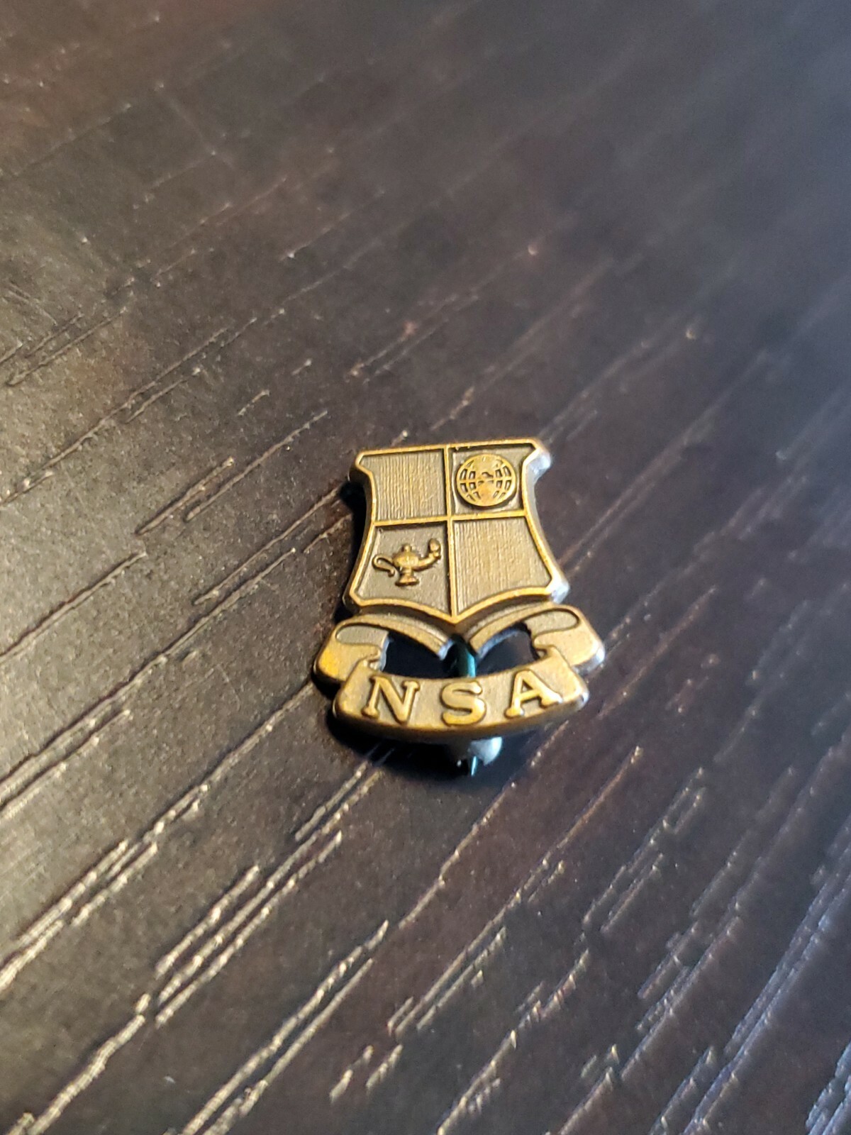 Vintage NSA Vintage Tie Tack Lapel Pin badge Fraternal shield signed ...
