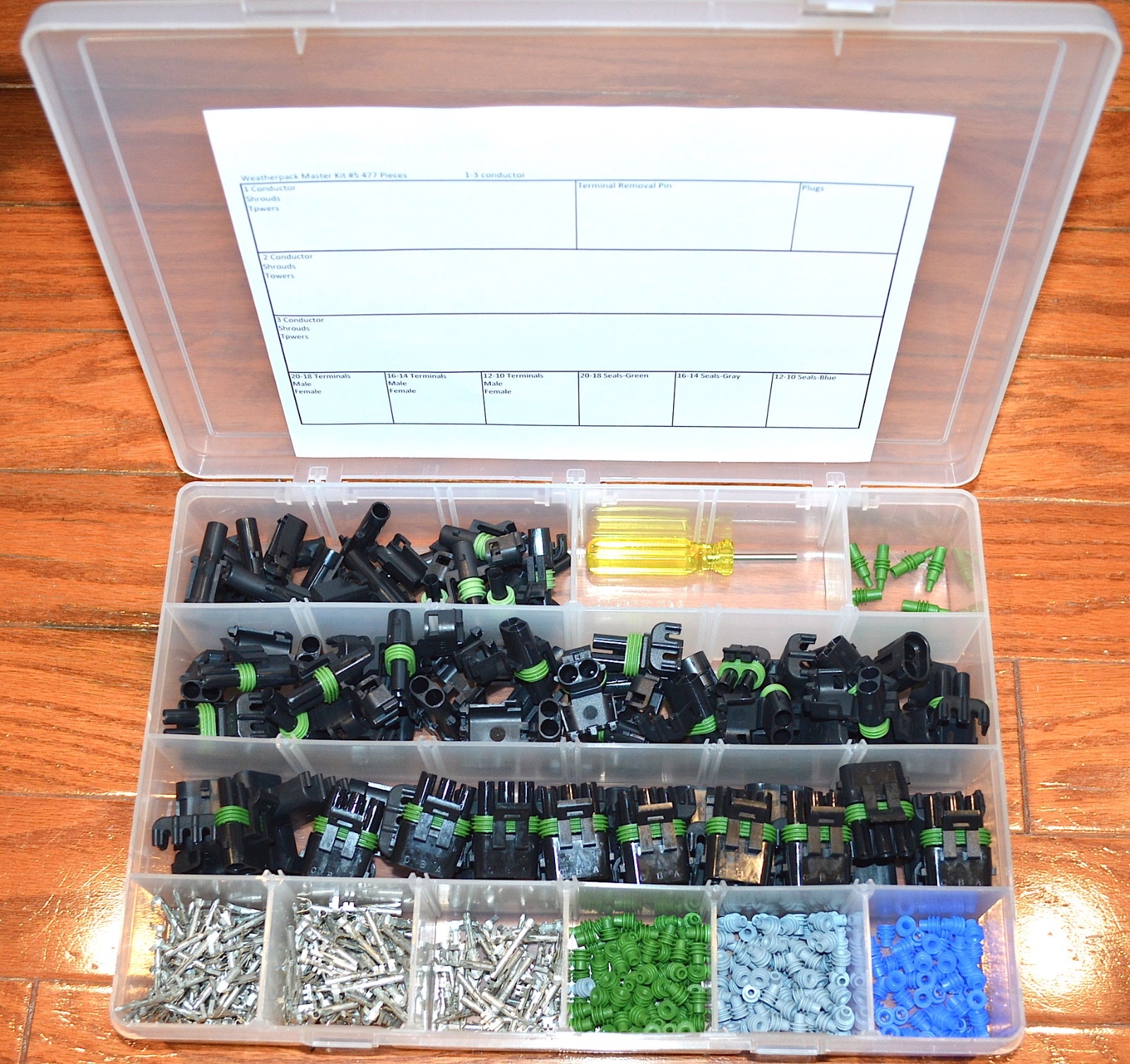 DELPHI WEATHER PACK CONNECTOR MASTER KIT #5XX 717 PIECES WEATHERPACK 1 ...