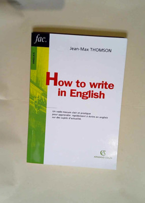 How to write in English - Jean-Max Thomson | eBay