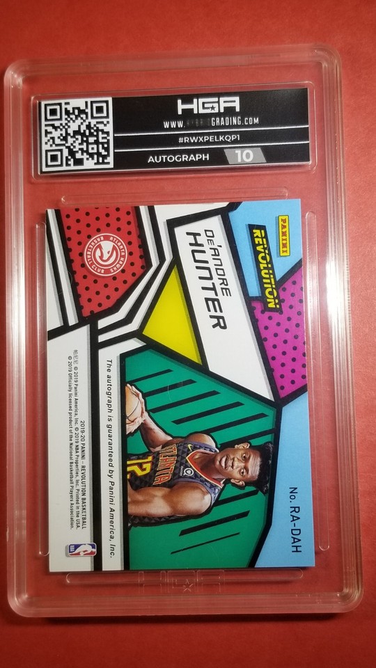 2019 Panini Revolution DeAndre Hunter RC On Card Auto HGA 9.5 GEM MT | eBay