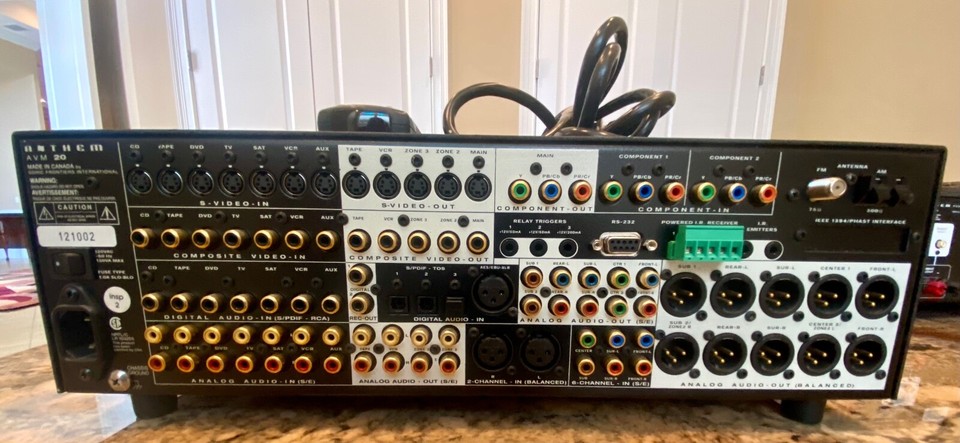 Anthem AVM 20 Multi-Zone Pre-Amp with Dolby Digital DTS Surround THX EX ...