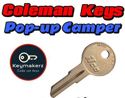 Coleman Pop Up Camper Keys Replacement Spare key Cut to Your Key Code ...