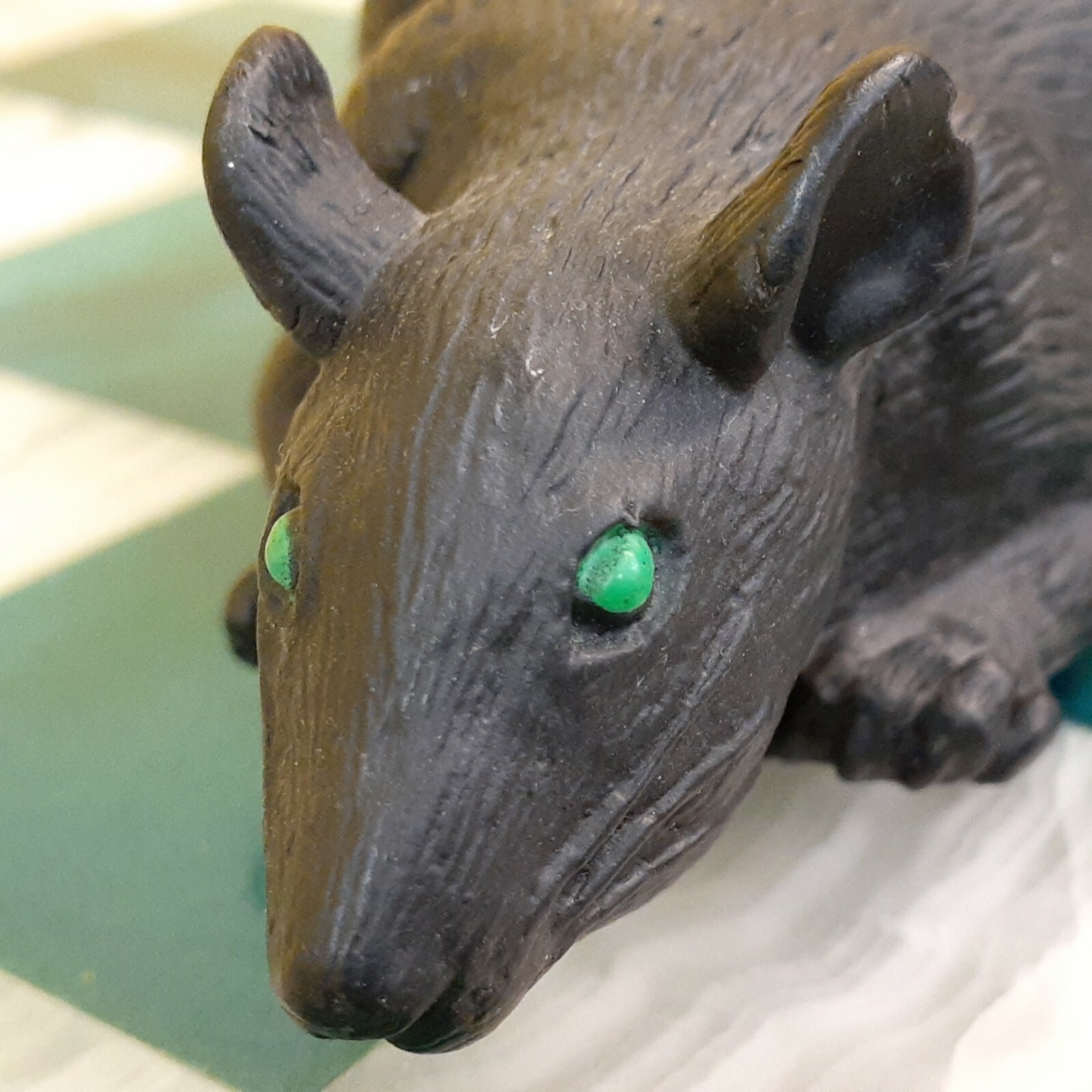 Toy Rat 4" Inch Black Plastic Pullback Friction Toy 1993 Toy State ...