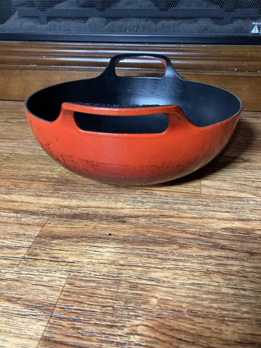 Le Creuset Orange Enameled Cast Iron Balti Pot 24 | eBay