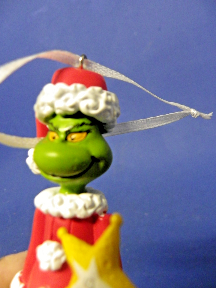 Hallmark Christmas Ornaments "The Grinch" Holding a Star Dr. Seuss 4 ...