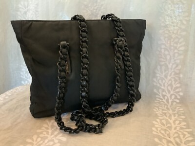 Vintage Prada Handbag Leather Chain Link Straps | eBay