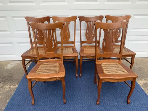 Oak Larkin Factor # 7 Chairs, Set of 6 | eBay