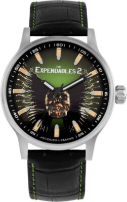 Jacques Lemans The Expendables 2 E-226 Herren Uhr Edelstahl Leder 10Bar ...