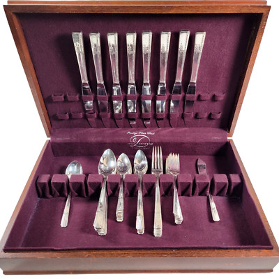 1938 Vintage Prestige Silverware Flatware 50 Pc Set Grenoble Silver ...