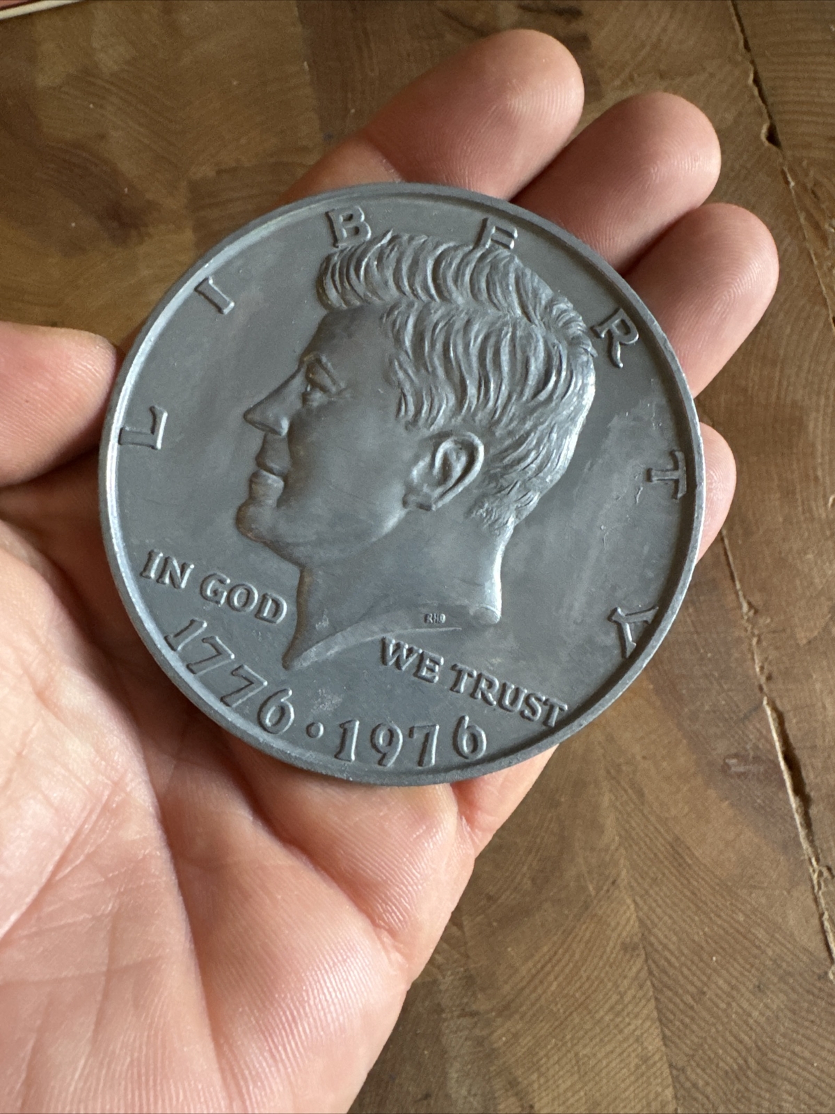 JFK John F. Kennedy Coin Paperweight Patina Collector Money President ...