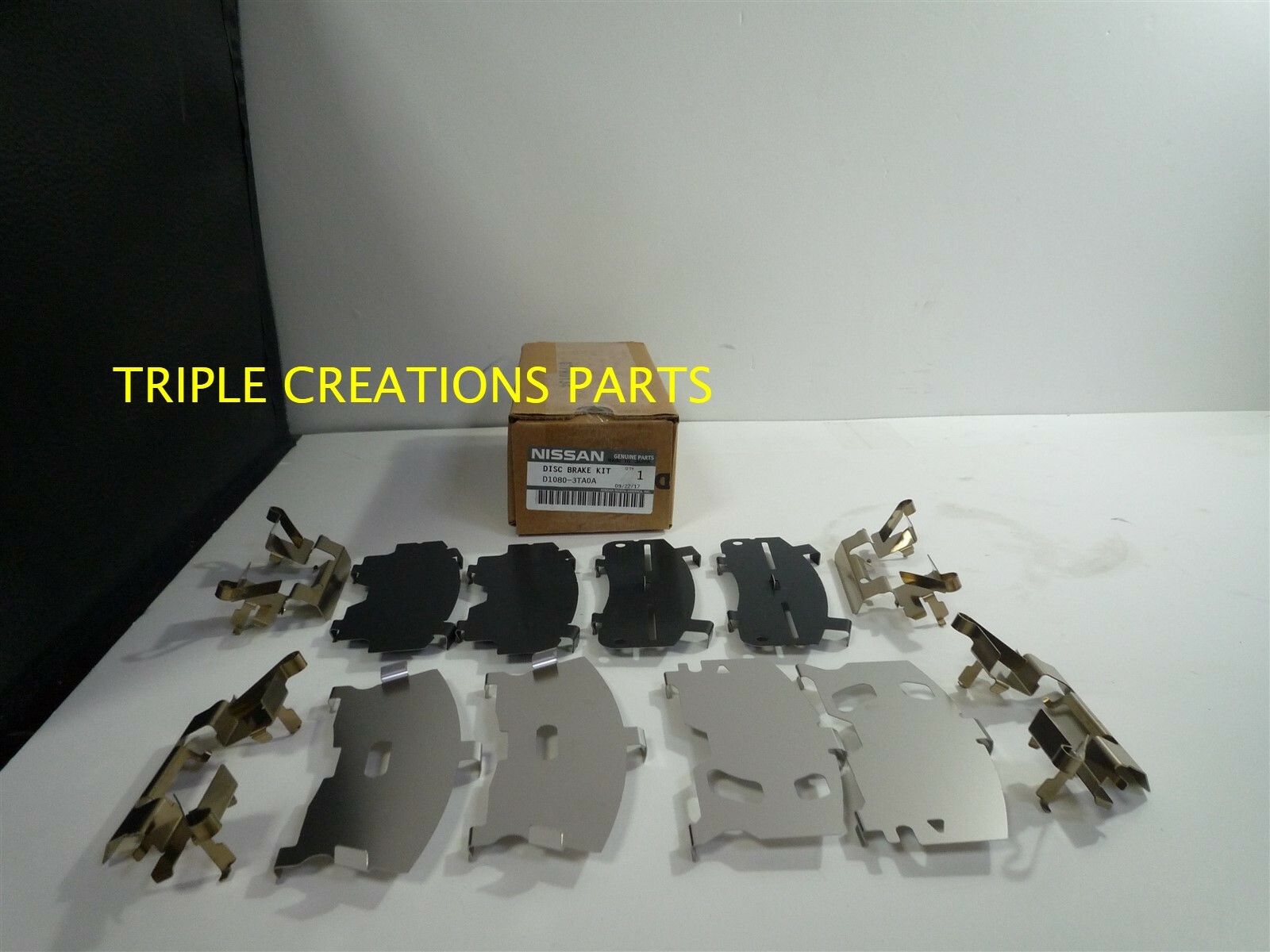 Genuine Nissan OEM D1080-3TA0A HARDWARE KIT-FRONT DISC BRAKE PAD ...
