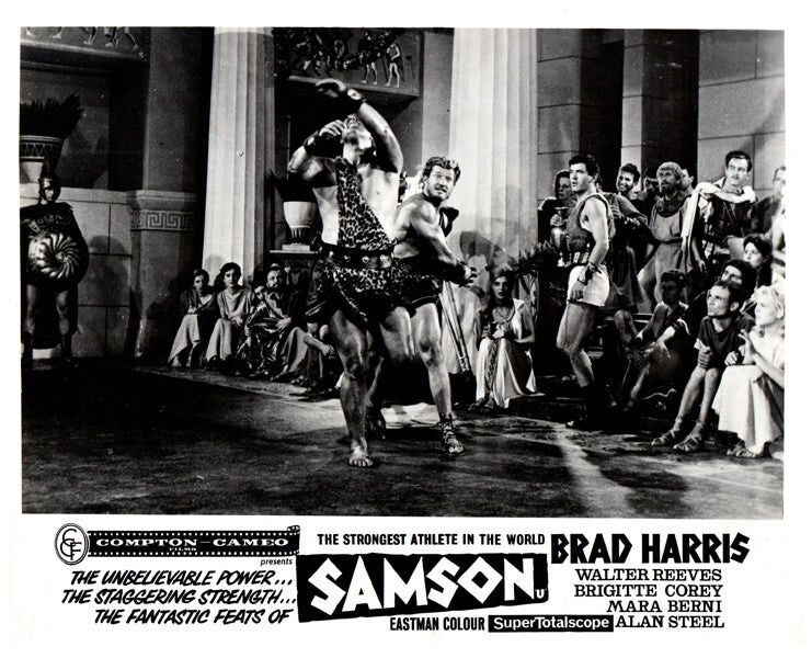 Samson Original Lobby Card Brad Harris Beefy Muscular Gladiator ...