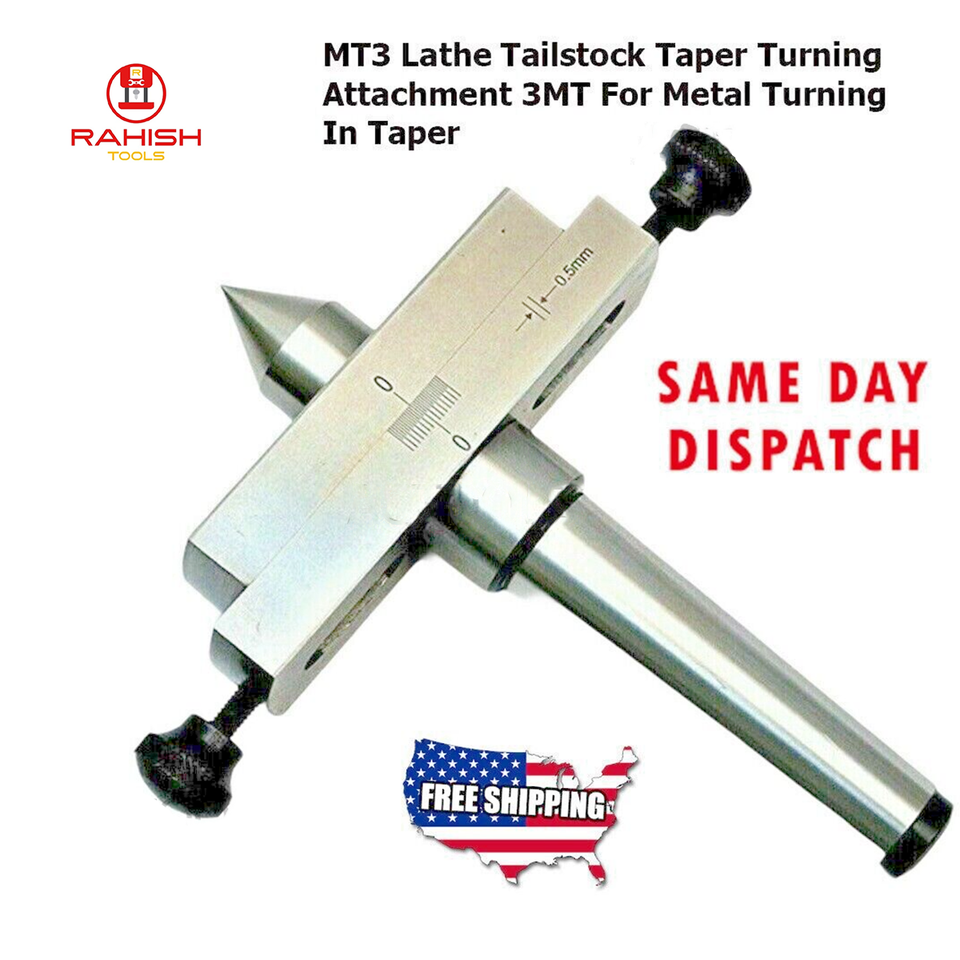3MT Lathe Tail stock Taper Turning Attachment MT3 For Metal Turning In ...