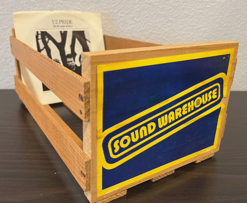 Vintage SOUND WAREHOUSE 7" 45RPM Record Crate Wood - Excellent ...