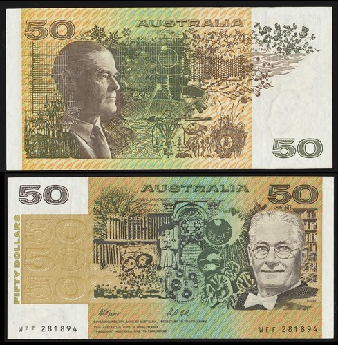 AUSTRALIA $50 Fraser-Cole. R-513. Missing lemon printing phase. | eBay ...
