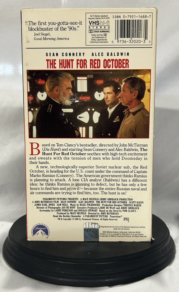 The Hunt for Red October VHS (Red Label Early Release) RARE VHS BUY 2 ...