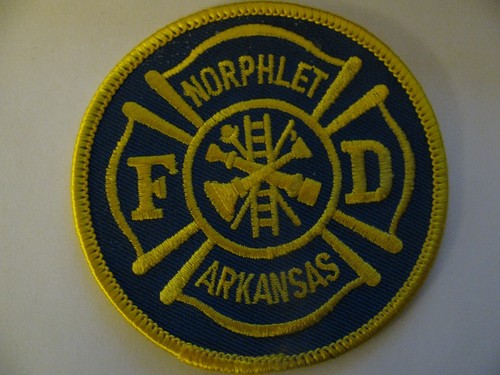 ARKANSAS AR - Norphlet EMS Fire Rescue Dept Patch Iron On 3" Rare Vtg ...