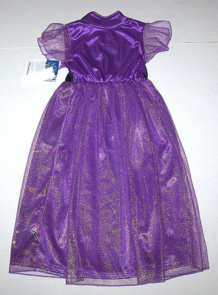 Disney Princess Frozen Anna Fantasy Nightgown Pajamas Costume Purp New ...
