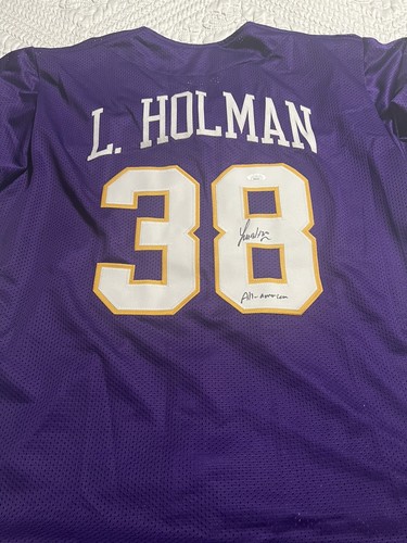 Luke Holman Signed LSU Tigers Purple Jersey With All-American JSA COA ...