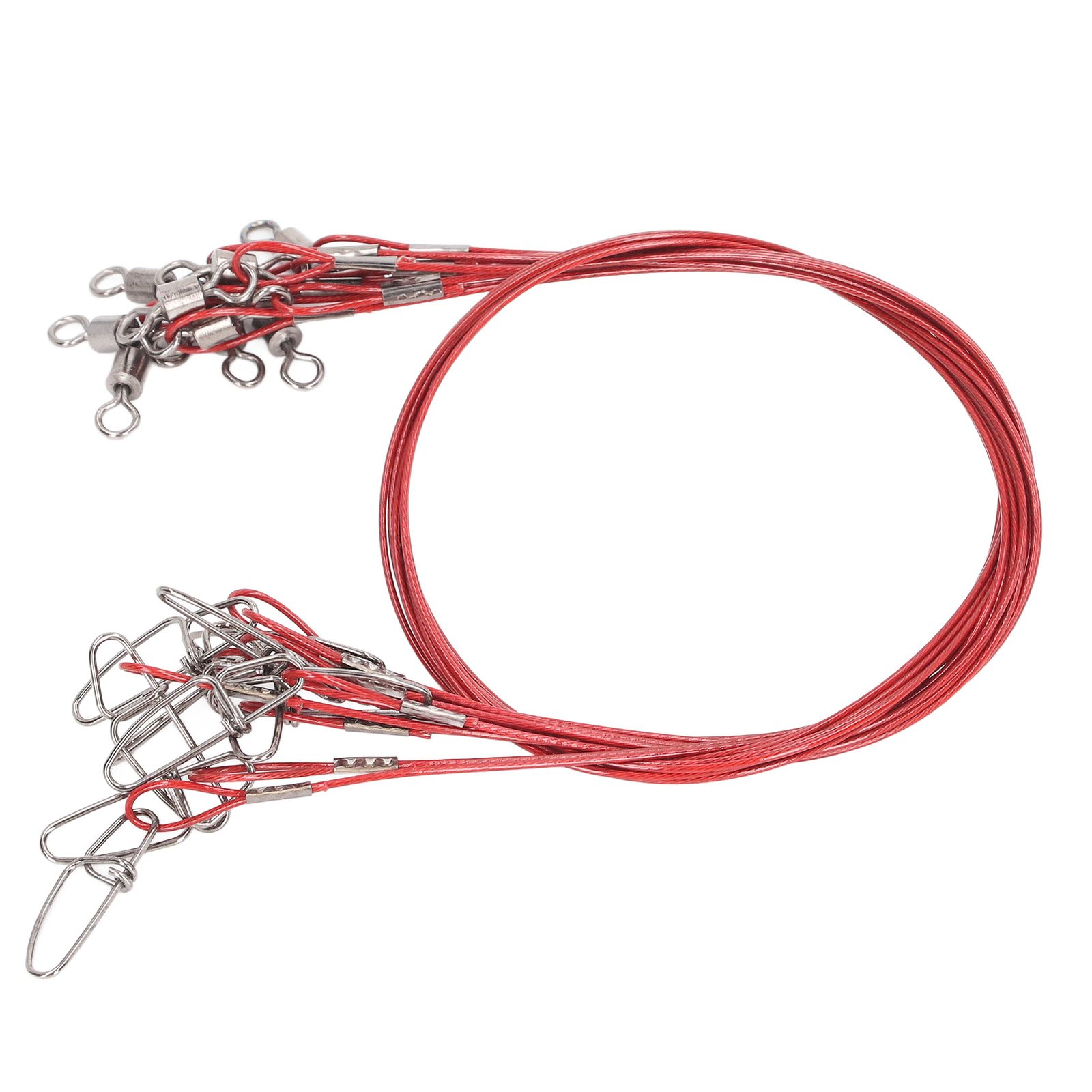 10Pcs 50cm Fishing Wire Rigs Leaders Anti Bite Fishing Line Leaders ...