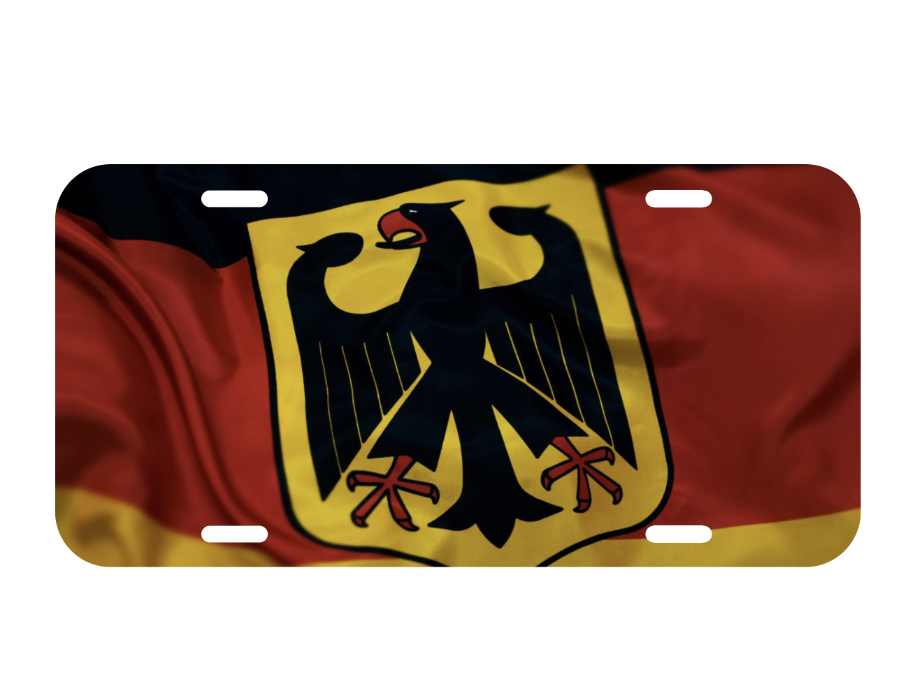 German Vehicle License Plate Front Auto Tag Plate Germany deutsch Flag ...