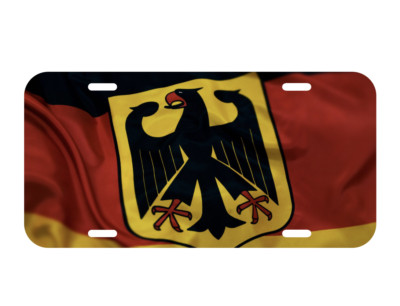 German Vehicle License Plate Front Auto Tag Plate Germany deutsch Flag ...
