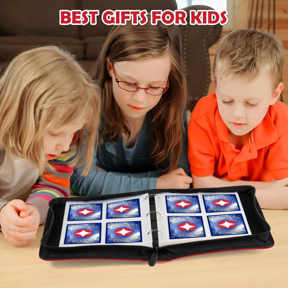 400 Pocket Trading Card Binder Card Folder PU Card Collection Folder ...