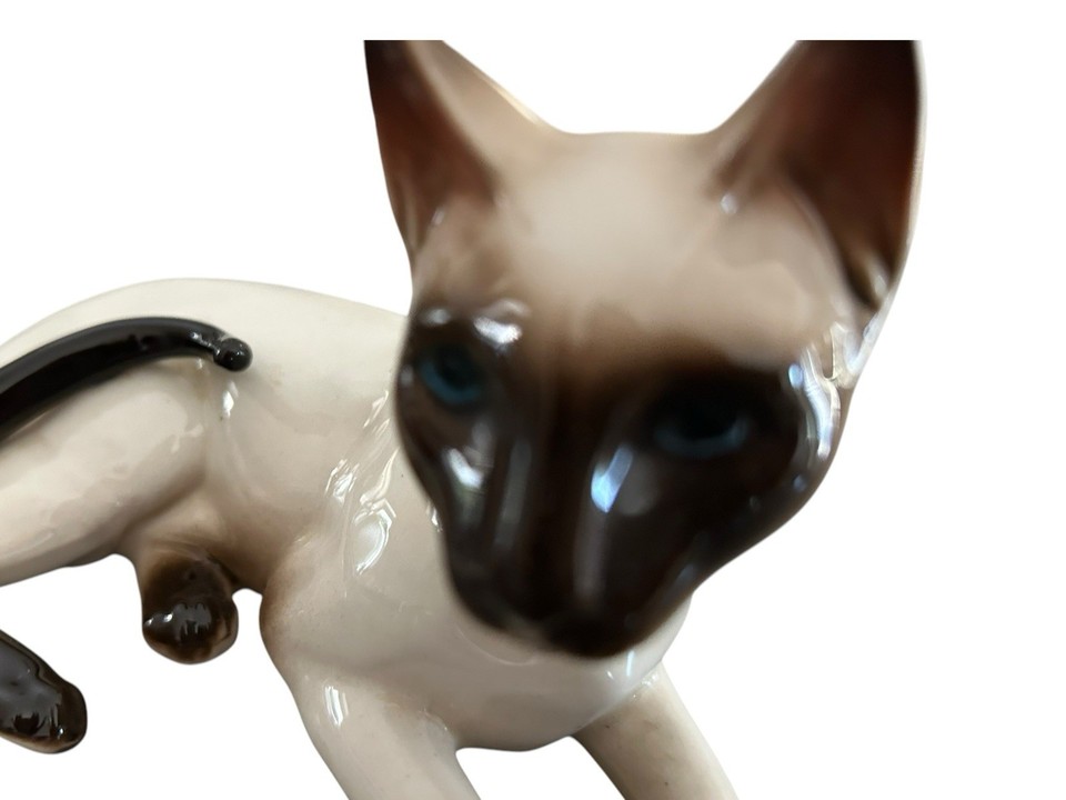 Vintage Siamese Cat Statue Laying Down 8” | eBay