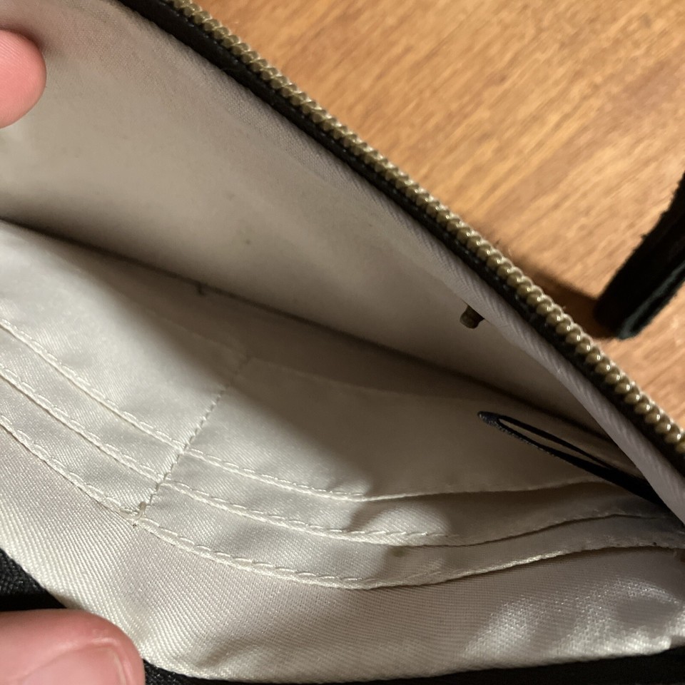 AMERICAN LEATHER COMPANY BLACK HAND-TOOL LEATHER Large SLIM WRISTLET | eBay