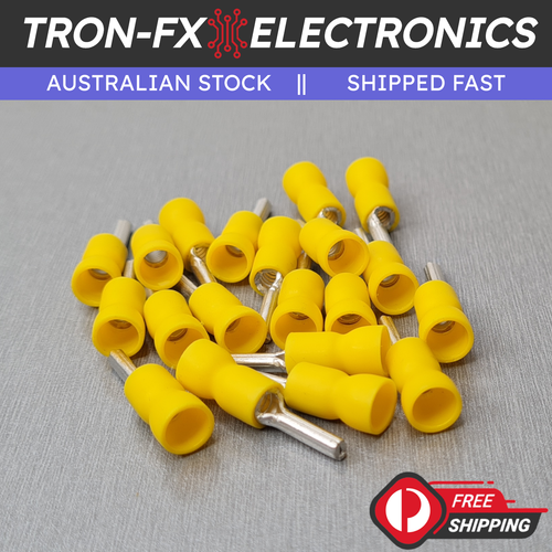5/10/20Pcs PTE5.5-13 Yellow Easy Entry Insulated Pin Needle Terminal 12 ...