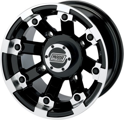 Moose Racing Type 393X Wheels 14x8 - 4+4 Offset - 4/110 Black Rear 0230 ...