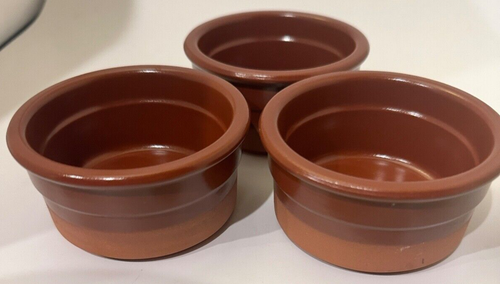 Cermer Terracotta Ramekins, Ceramic Baking 4 oz Cups/Dessert Bowls, Set ...