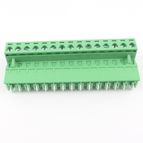 1Pcs 5.08mm Pitch 15 pin 15 way Right Angle Block Screw Terminal Plug ...
