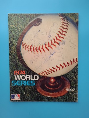 1974 World Series Program, Signed At 1975 Dodgers Spring Training Game ...