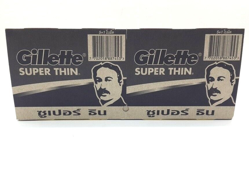 20Pack Razor Blades Gillette Super Thin New Improved Stainless Single ...