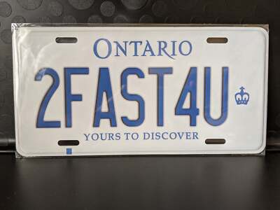 *2FAST4U* Customized Ontario Car Plate Size Novelty/Souvenir/Gift Plate ...