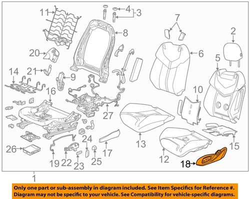 NEW OEM GM Driver Seat Outer Trim Panel Black 92507580 Chevrolet SS ...
