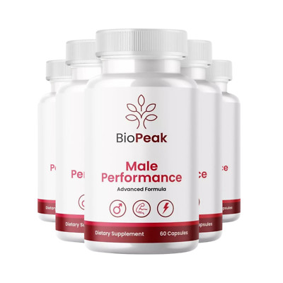 5-Pack BioPeak Male Performance, Bio Peak Male Supplement - 300 ...