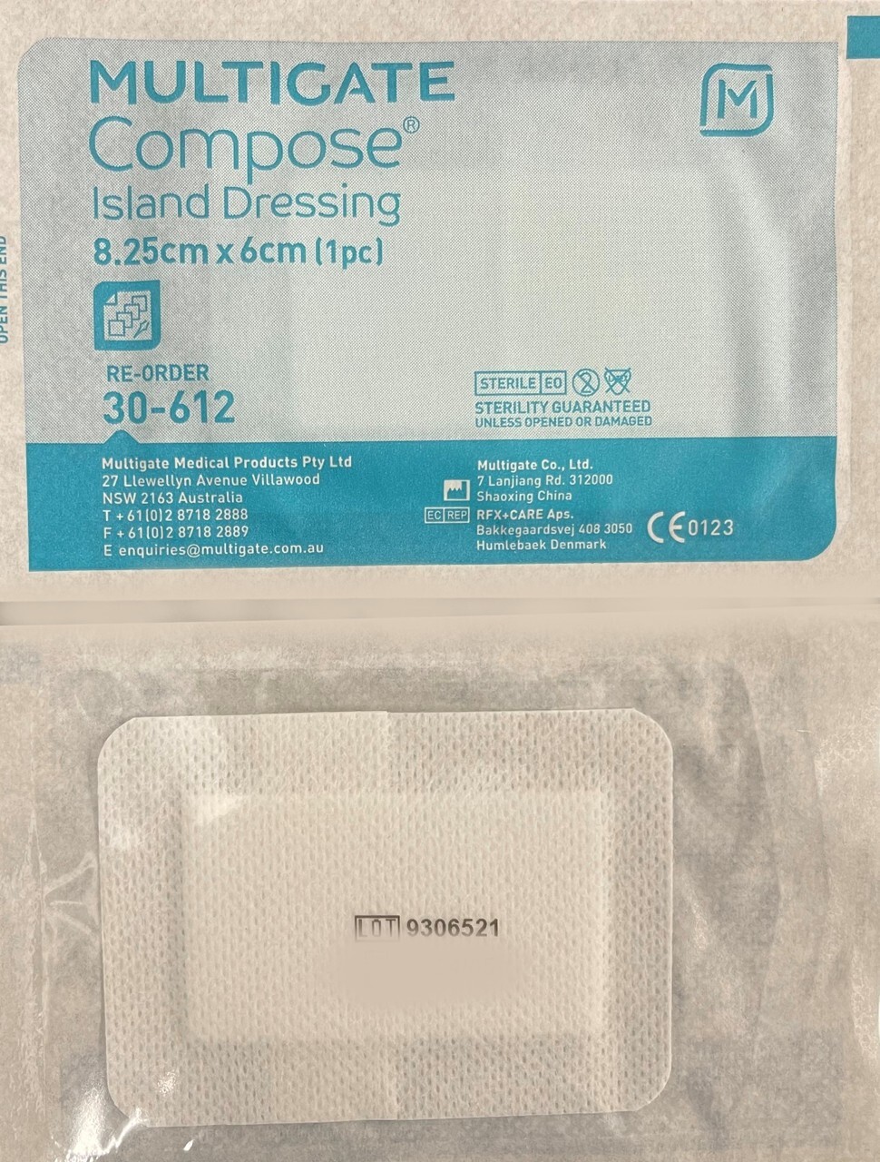 50 x MULTIGATE COMPOSE ISLAND ADHESIVE, NON-ADHERENT WOUND DRESSING 8 ...