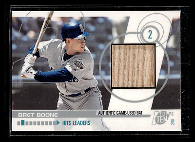 2002 TOPPS TEN RELICS #TTRBB BRET BOONE GAME USED BAT SEATTLE MARINERS ...