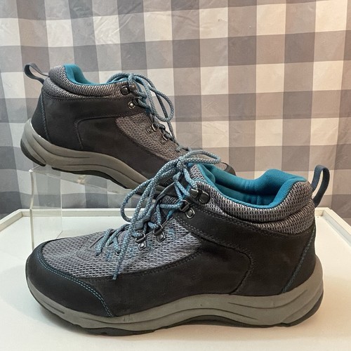 Vionic US 11W Aqua Gray Cypress Trail Hiking Boots Womens EU 43W Lace ...